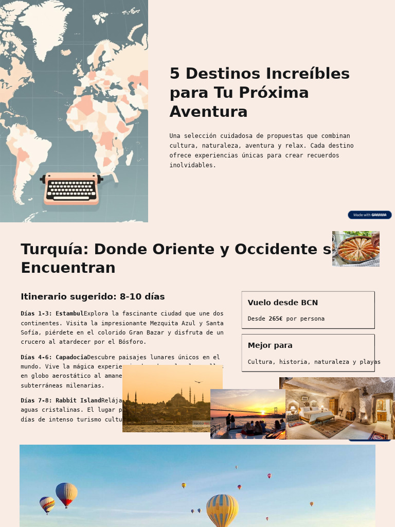 5 Destinos Increibles para Tu Proxima Aventura | PDF | Tokio | Miami