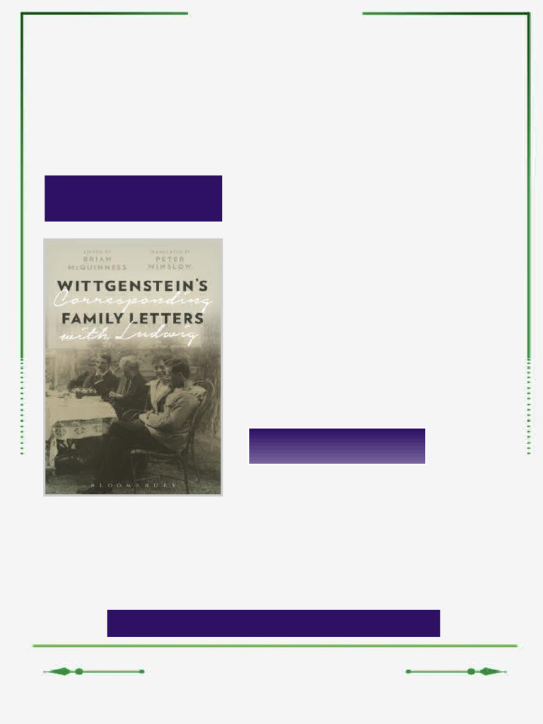 Wittgenstein s Family Letters Corresponding with Ludwig Brian ...