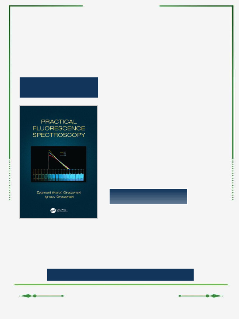 Practical Fluorescence Spectroscopy 1st Edition Zygmunt (Karol ...