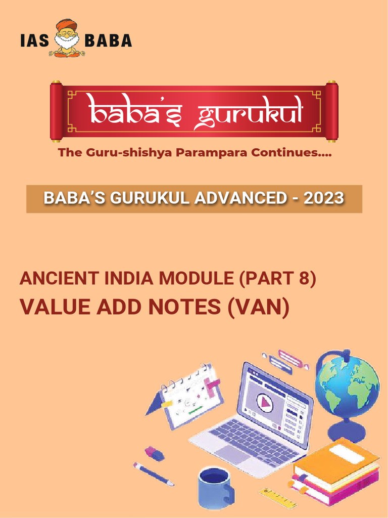 Gurukul Advanced - Van - Ancient India - Part 8 | PDF