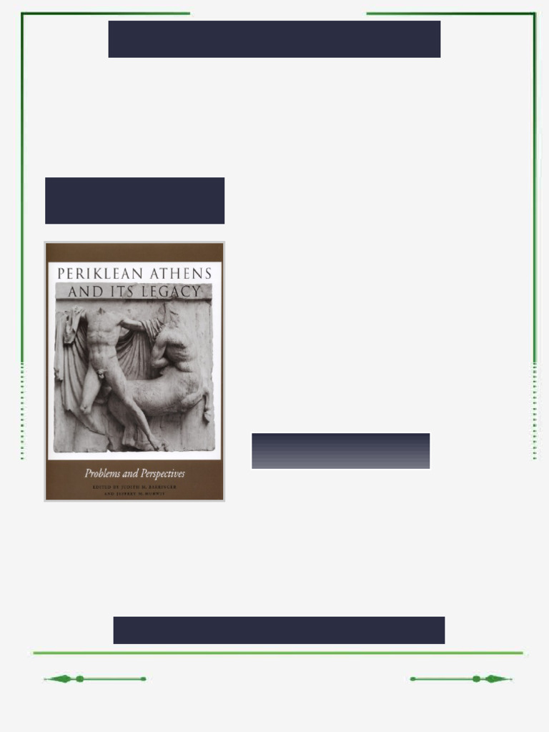 Periklean Athens and its legacy problems and perspectives 1st ed ...