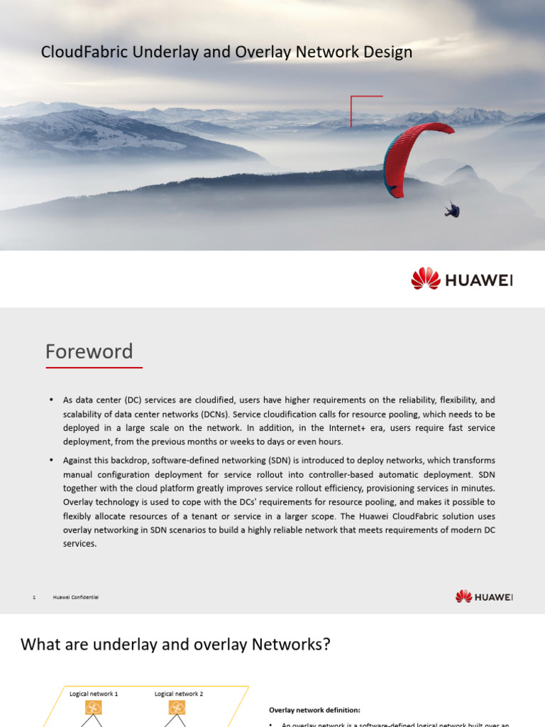 3 Huawei CloudFabric Underlay and Overlay Network Design | PDF