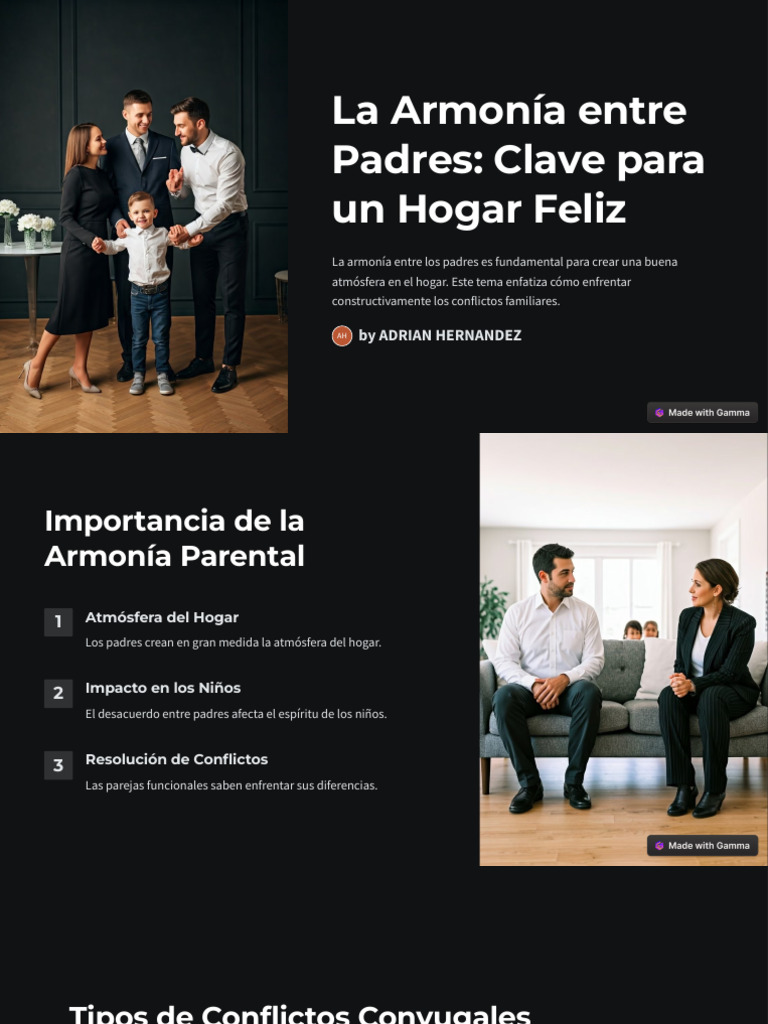 La Armonia Entre Padres Clave para Un Hogar Feliz | PDF | Oración ...