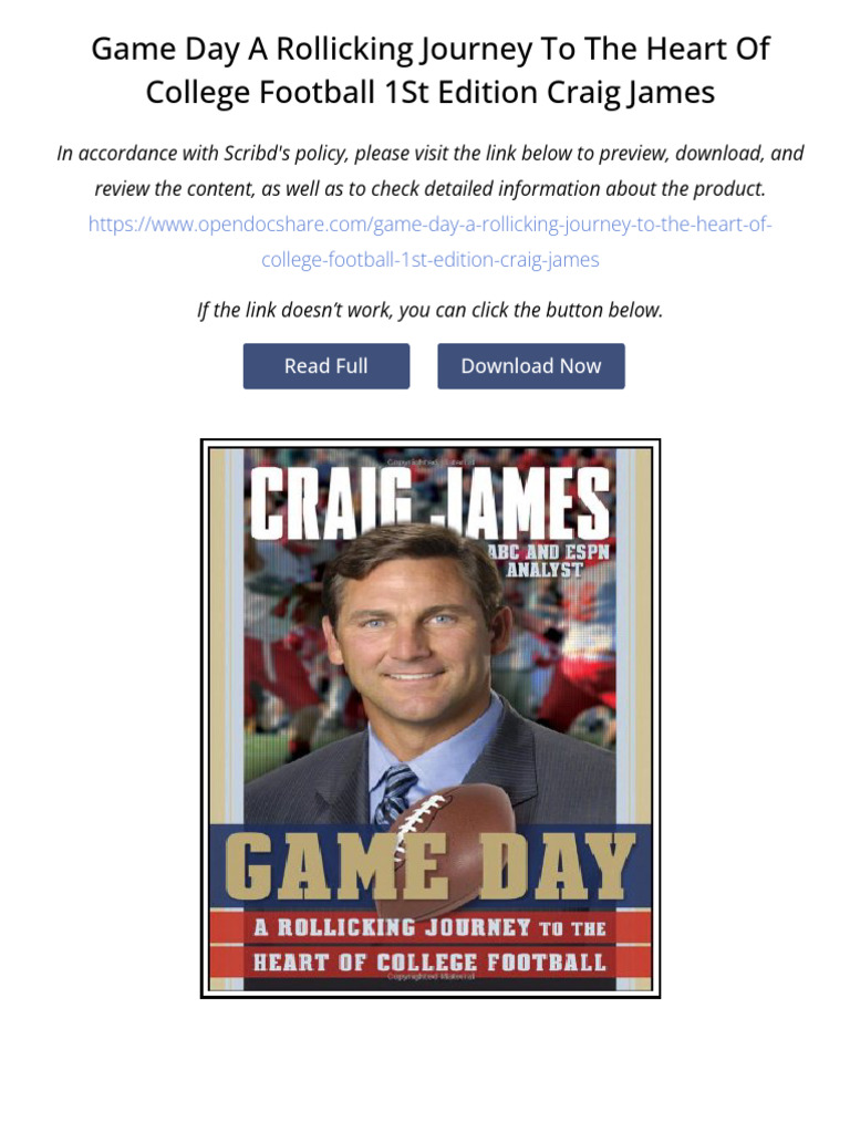Game Day A Rollicking Journey to the Heart of College Football 1st ...
