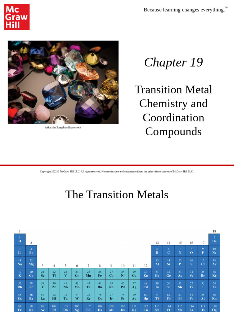 Transition Metal Chemistry Overview | PDF | Coordination Complex | Ion