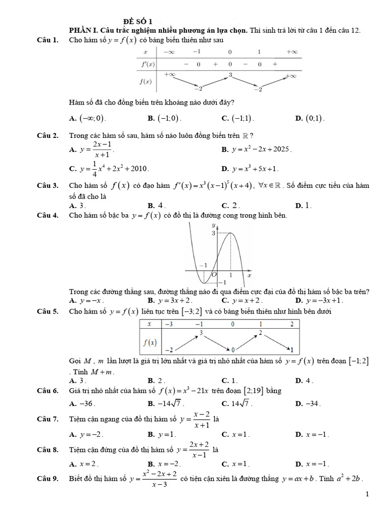T12_KT CHƯƠNG 1 | PDF