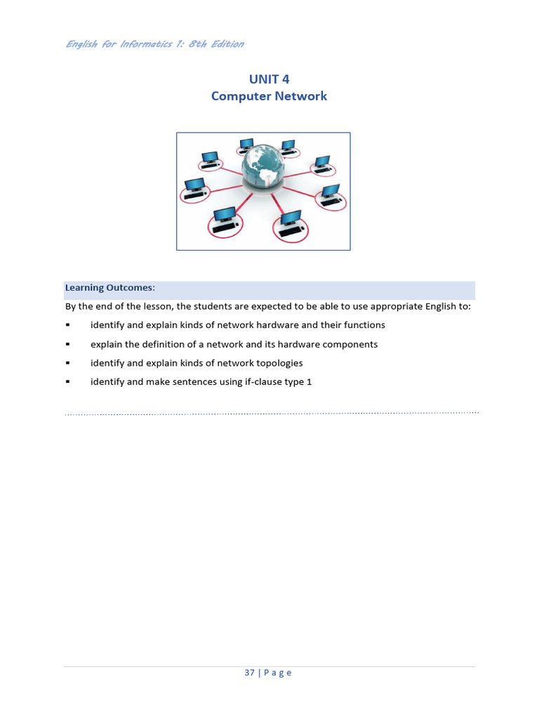 MODUL BAHASA INGGRIS 1_8th Unit 4 | PDF | Computer Network | Wireless Lan