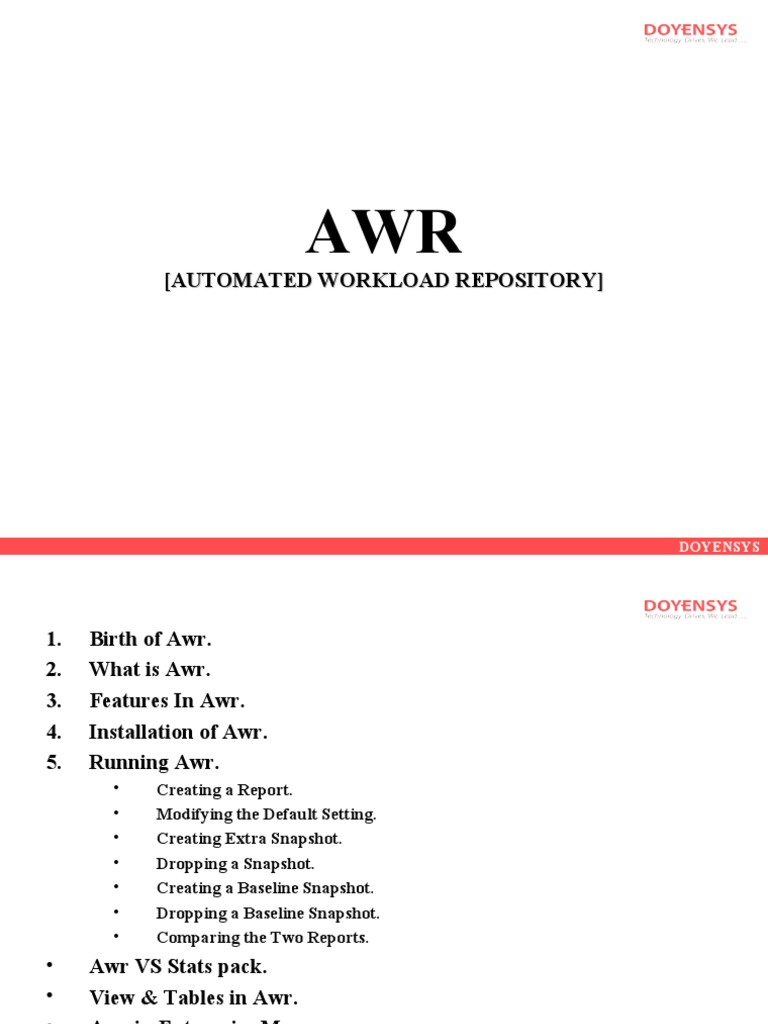 AWR | PDF | Oracle Database | Data Management Software