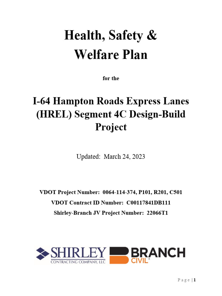 HREL 4C SBJV Health Safety Welfare Plan Mar 24 2023 | PDF ...