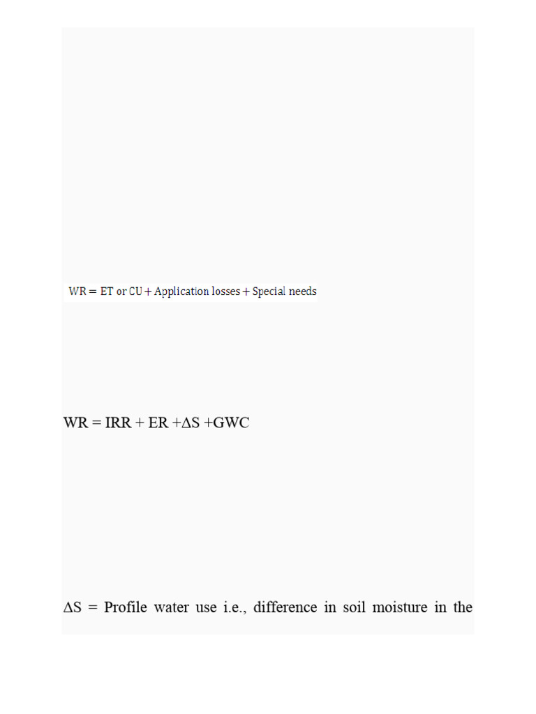 Crop Water Requirements1 | PDF | Evapotranspiration | Soil