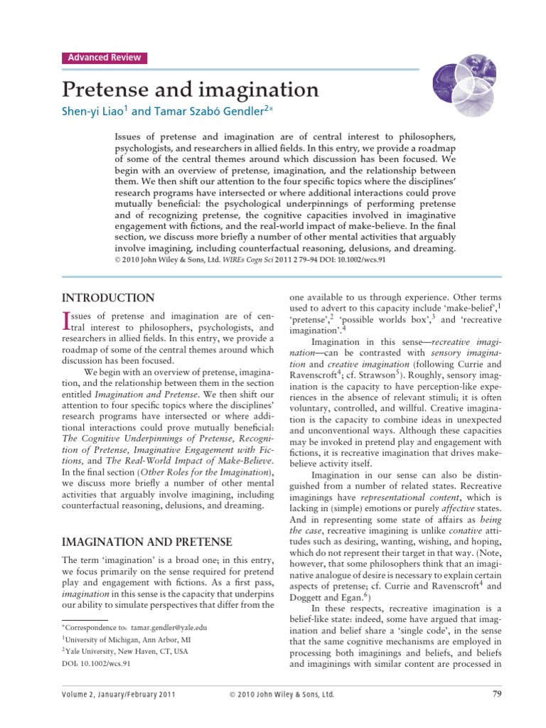Exploring Pretense and Imagination | PDF | Theory Of Mind | Imagination