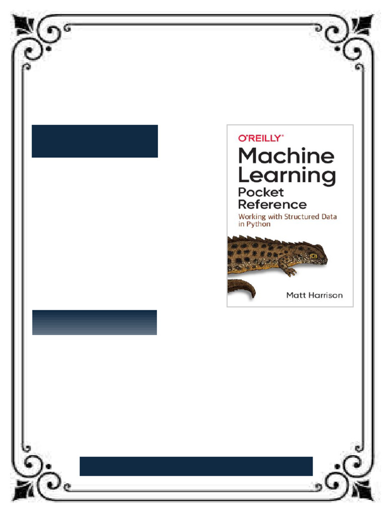 Machine Learning Pocket Reference Working with Structured Data in Python 1st Edition Matt ...