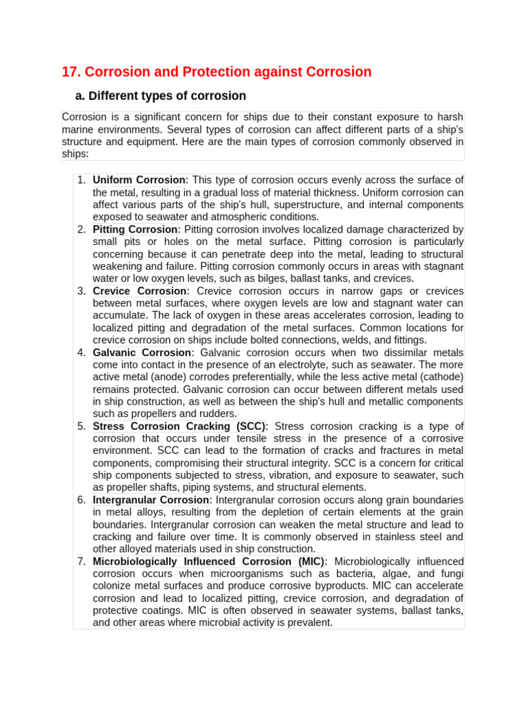 17. Corrosion and Protection Agains Corrosion | PDF | Corrosion | Propeller