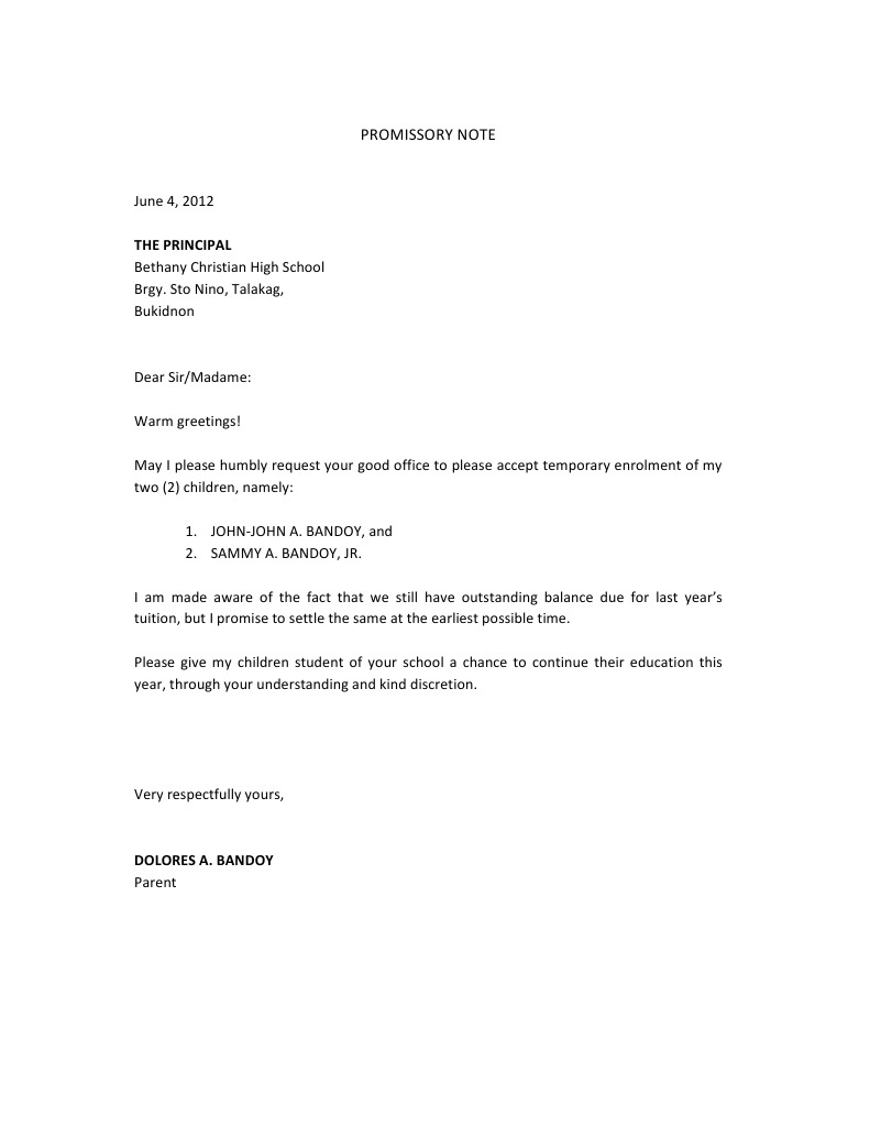 Promissory Note | PDF