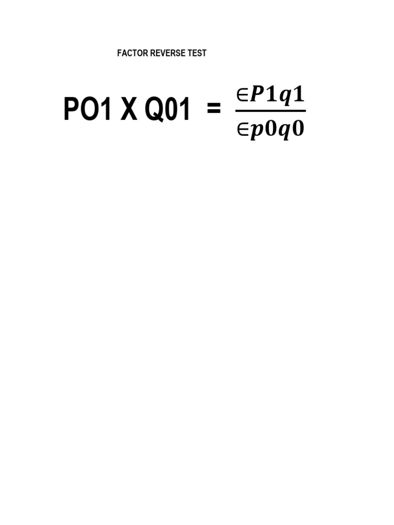 Factor Reverse Test | PDF