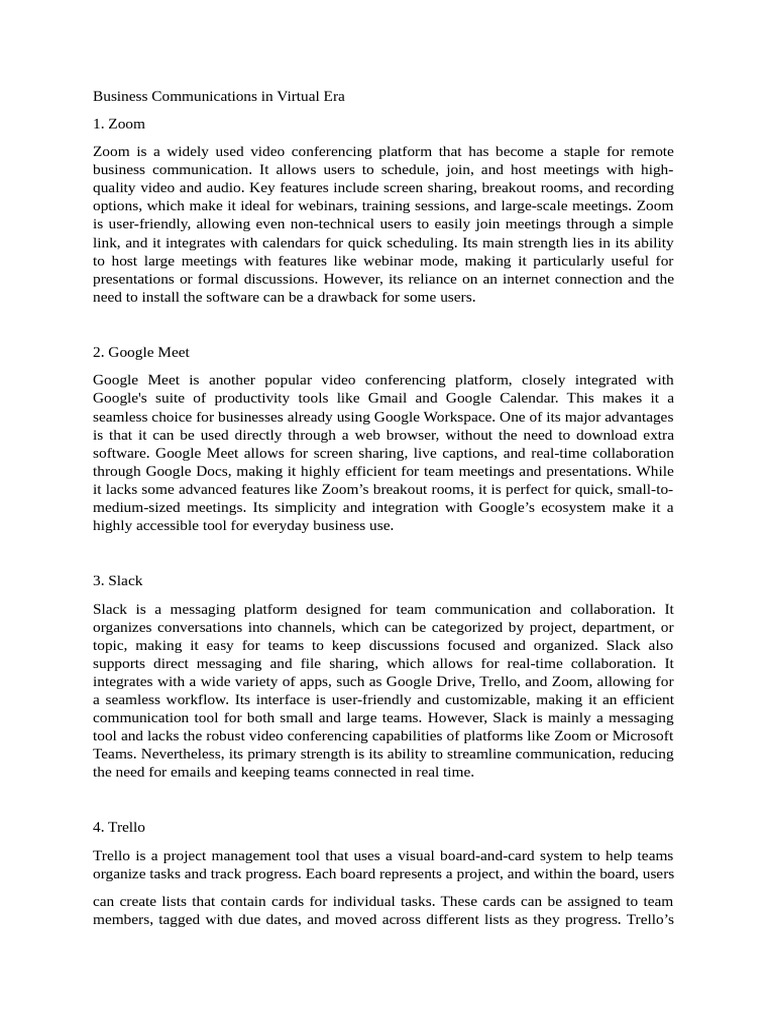 Top Business Communication Tools 2023 | PDF | Web Conferencing ...