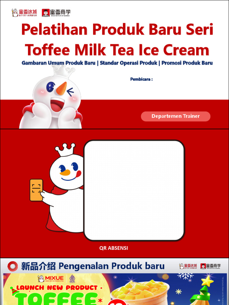 Panduan Pembuatan Toffee Milk Tea Ice Cream | PDF