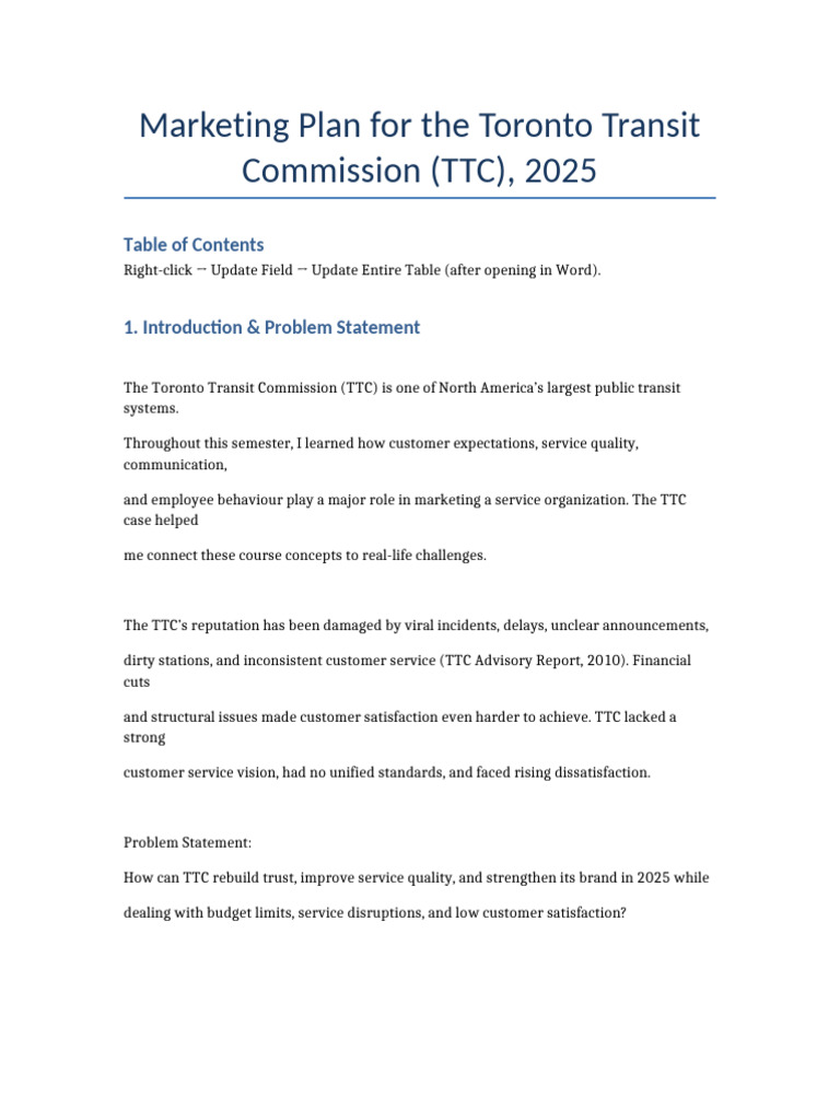 TTC 2025 Marketing Plan Overview | PDF | Marketing | Human Communication