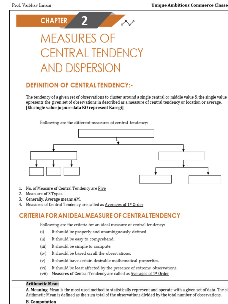 Measures of Central Tendancy | PDF | Mode (Statistics) | Mean