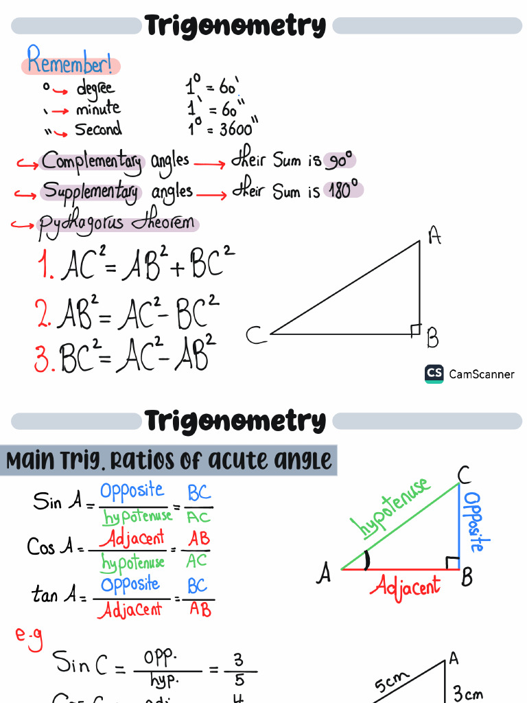 3rd Prep Final Revision (Geometry) | PDF