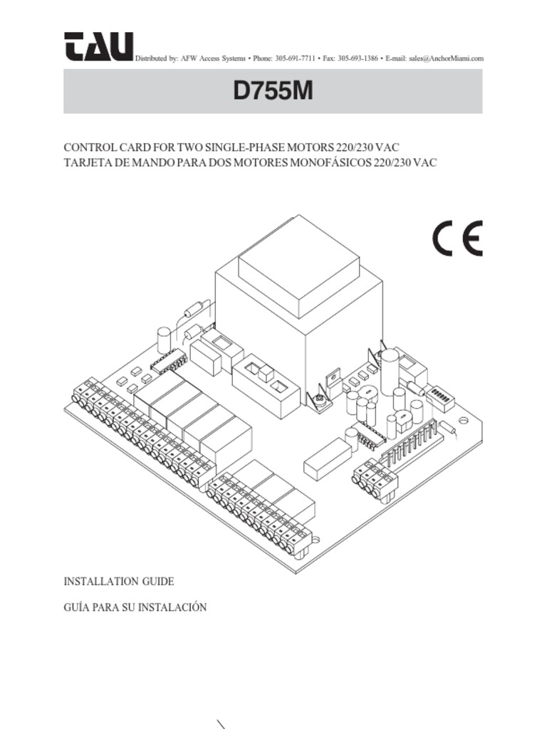 TAU D755 Control Board | PDF | Switch | Automation