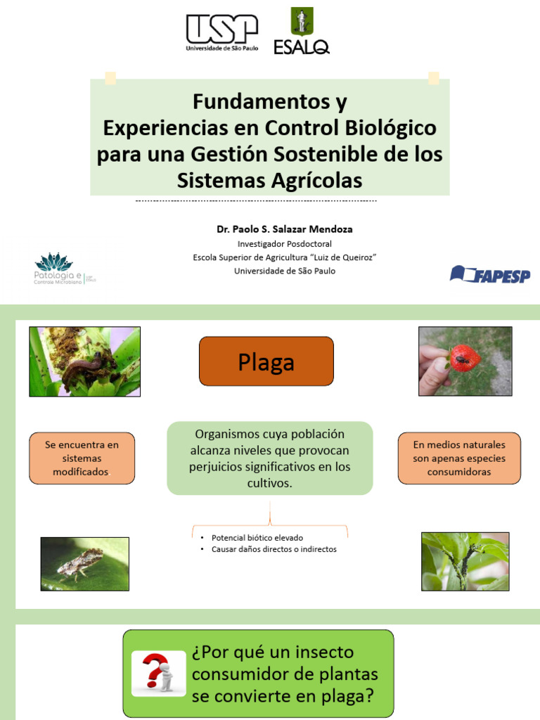 Material de Presentacion | PDF | Control biológico de plagas | Plaga ...
