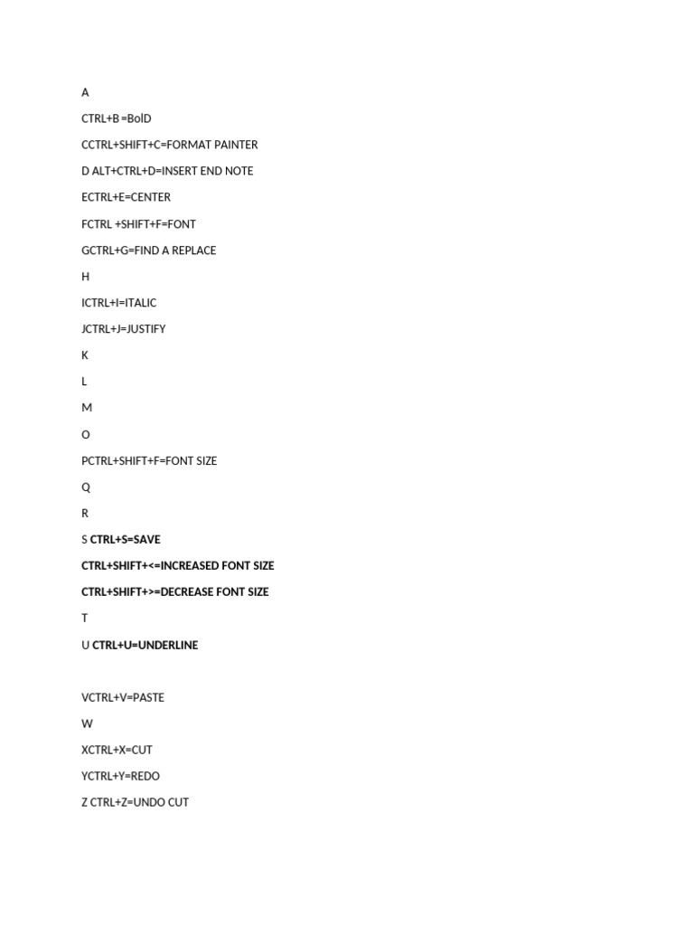 Essential Keyboard Shortcuts Guide | PDF