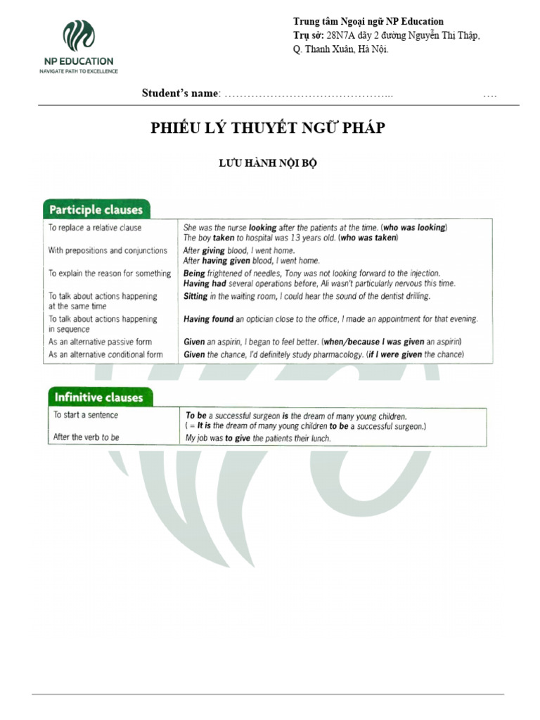 9a q2 l3 Lý Thuyết Clauses (Gv+Hs) | PDF