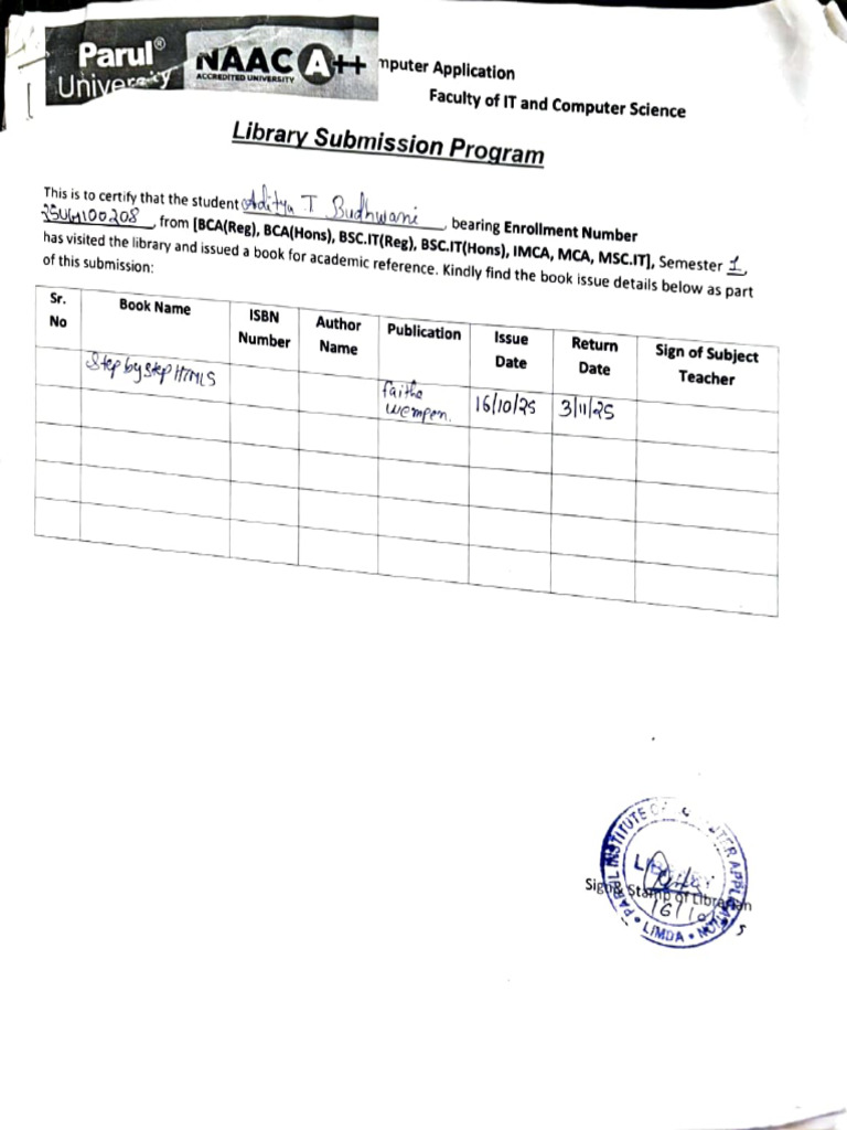 Library Assignment | PDF