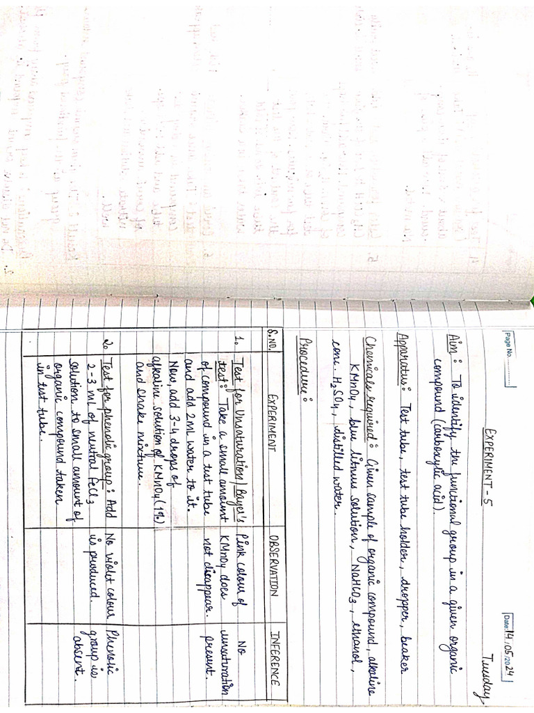 Carboxylic Acid Experiment | PDF