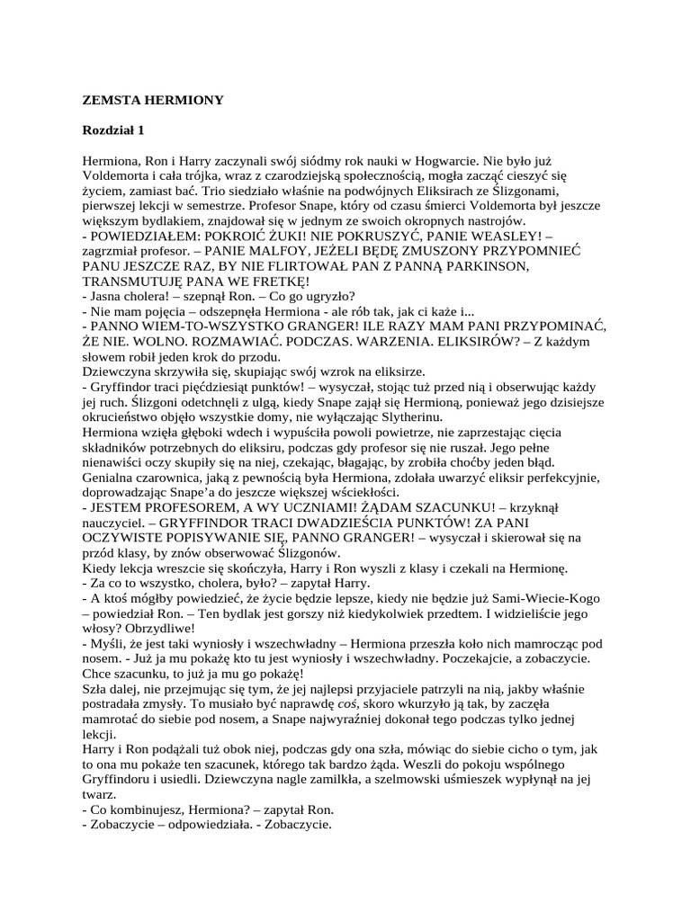 [Z] Snape & Granger - Zemsta Hermiony | PDF