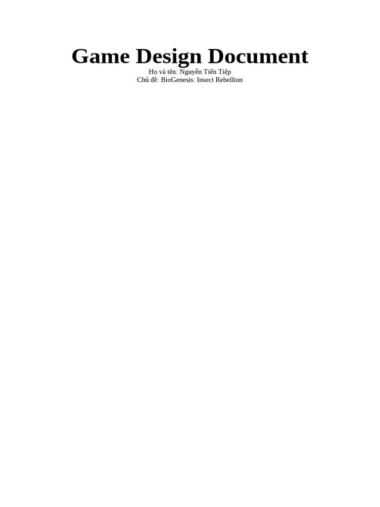Game Design Document | PDF