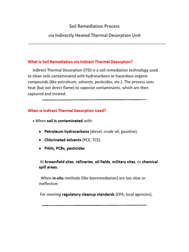 Soil Remediation Process | PDF
