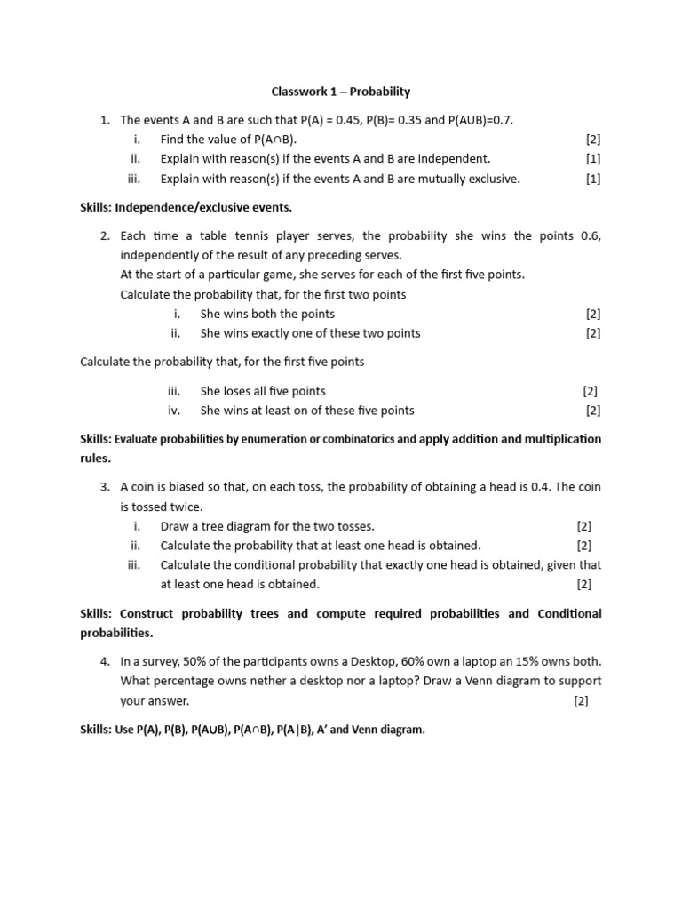 Classwork 1 | PDF