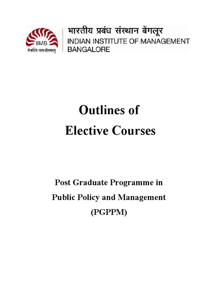 Course Outlines of Elective Courses - PGPPM | Negotiation | Market ...