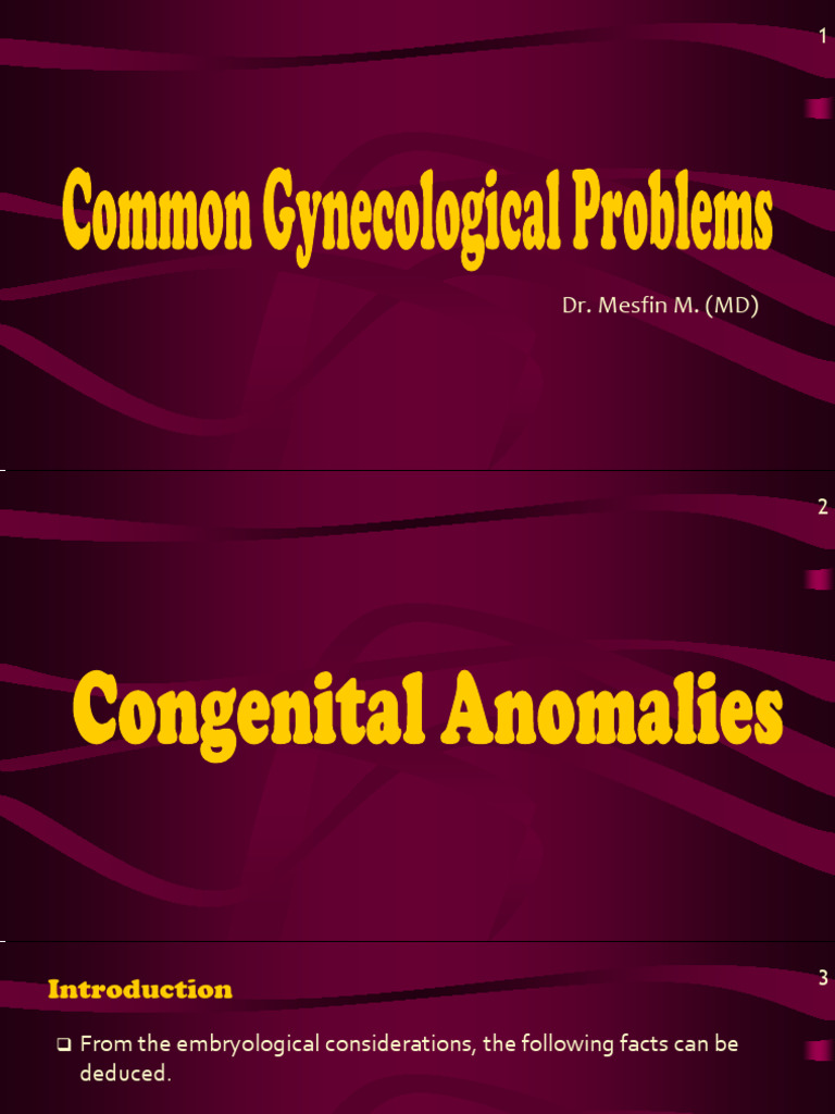 Congenital Abnormalities of Genital Tract | PDF | Vagina | Uterus