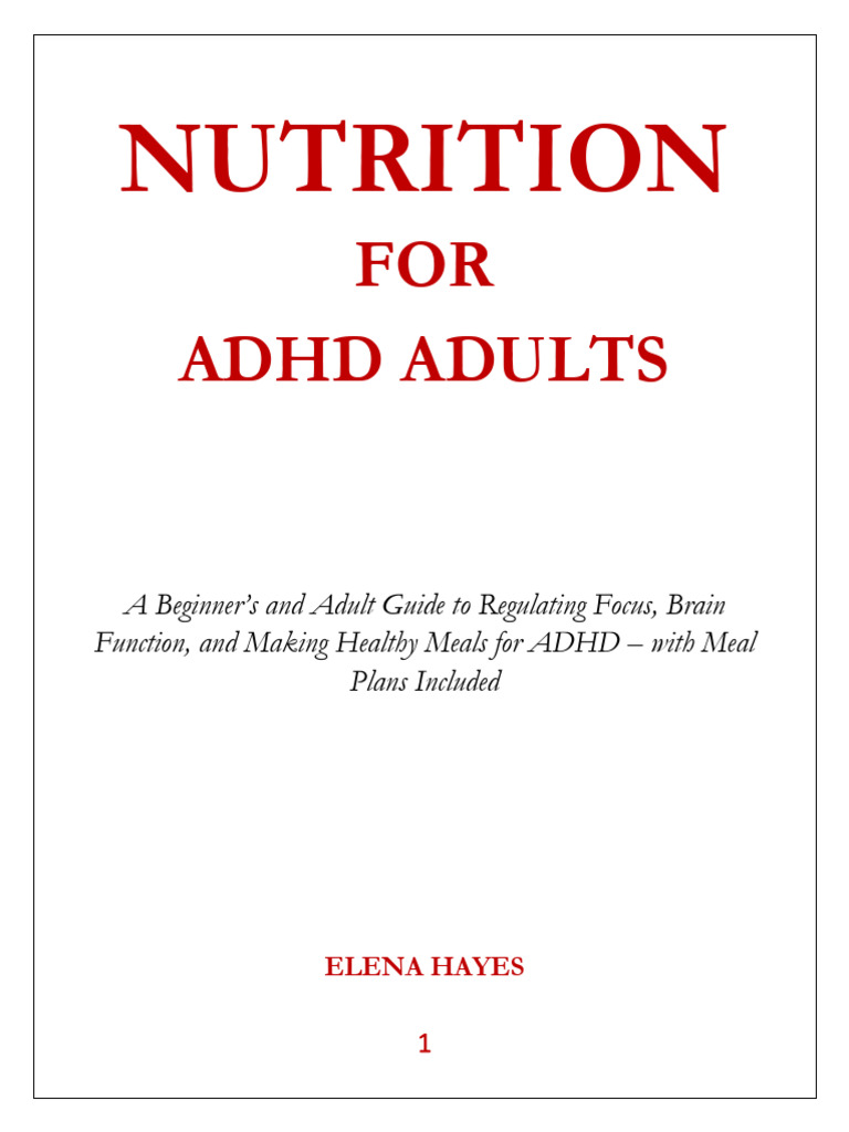 Nutrition for Adhd Adults.docx | PDF | Attention Deficit Hyperactivity ...