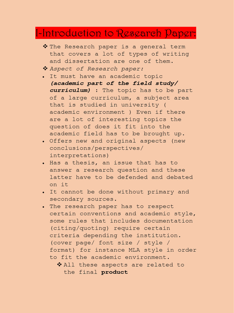Research Paper Writing Guide | PDF | Thesis | Methodology