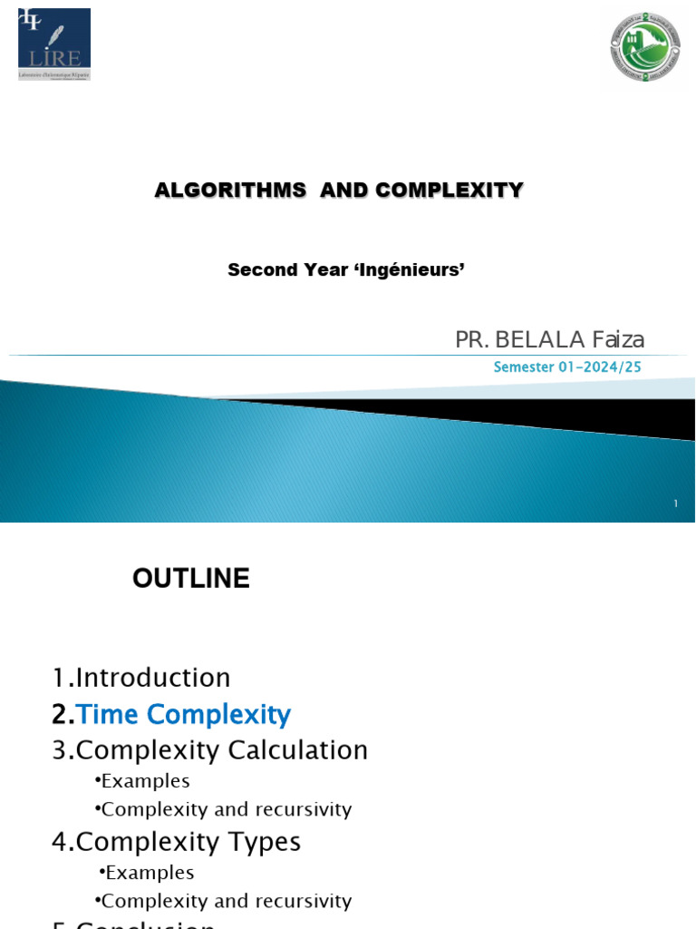 Algorithms and Complexity Overview | PDF | Recurrence Relation | Complexity