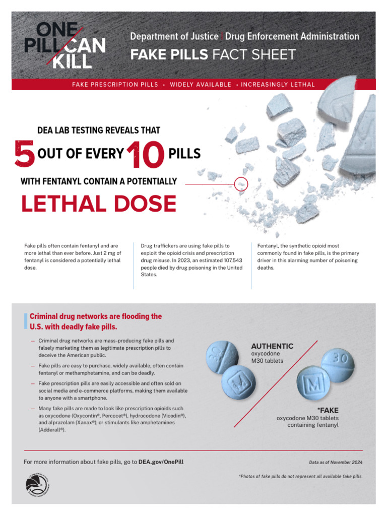 Deadly Fake Prescription Pills Alert | PDF | Drug Enforcement ...