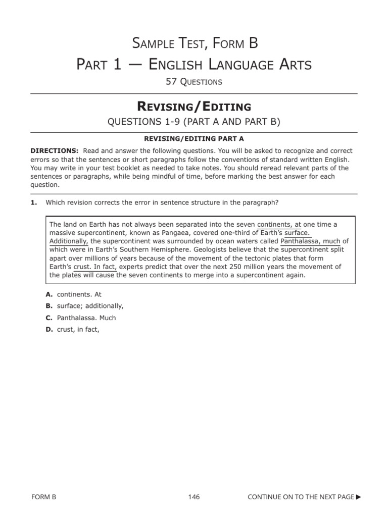 Revising and Editing Practice Test | PDF | Prairie | Grazing