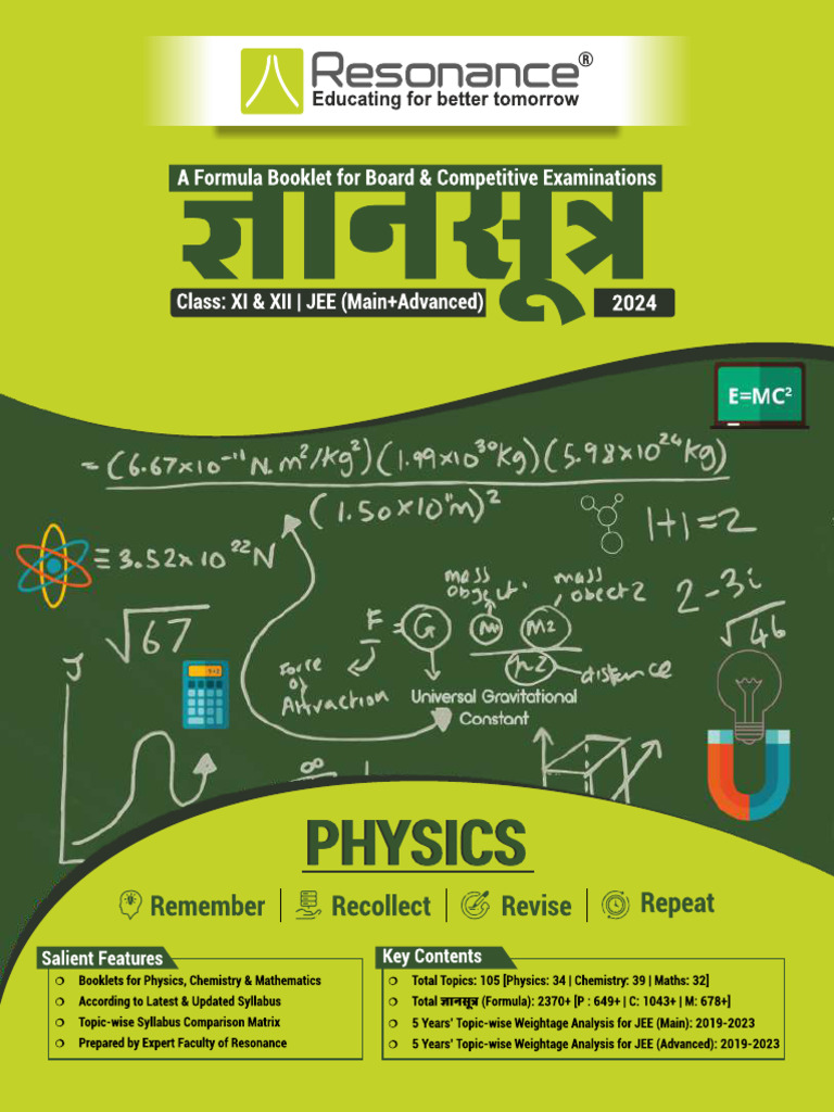 Short Notes JEE MAINS | PDF | Kinematics | Magnetic Field