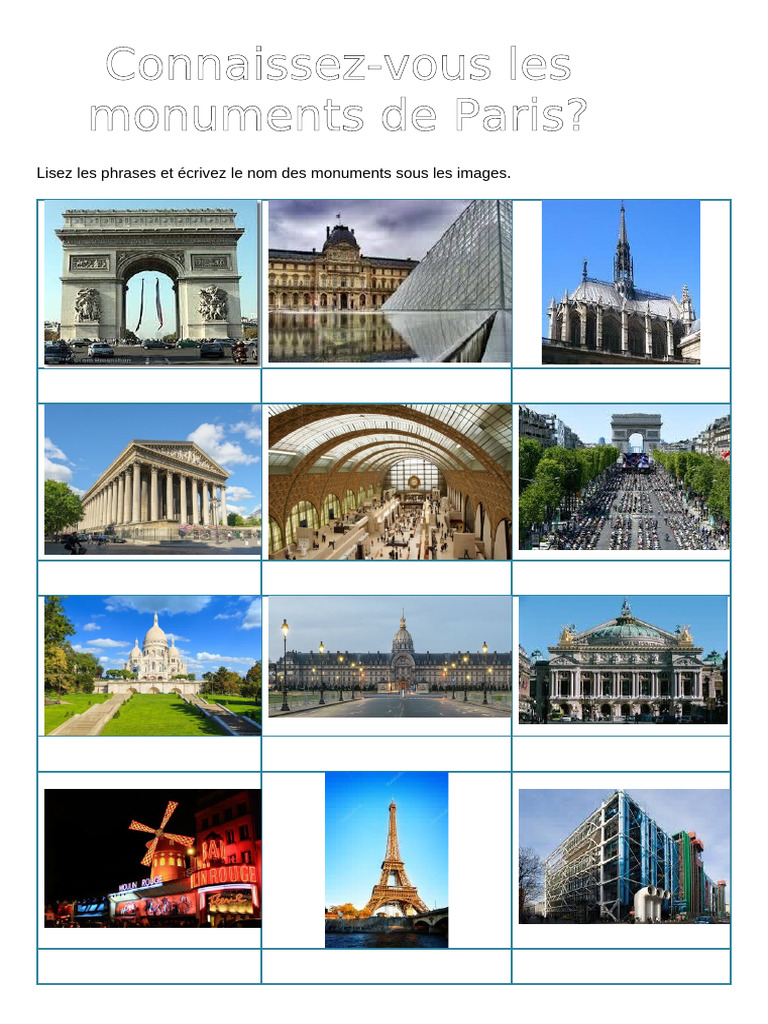 Monuments emblématiques de Paris | PDF