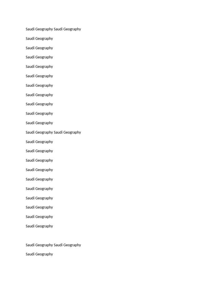 Saudi Geography Saudi Geography | PDF