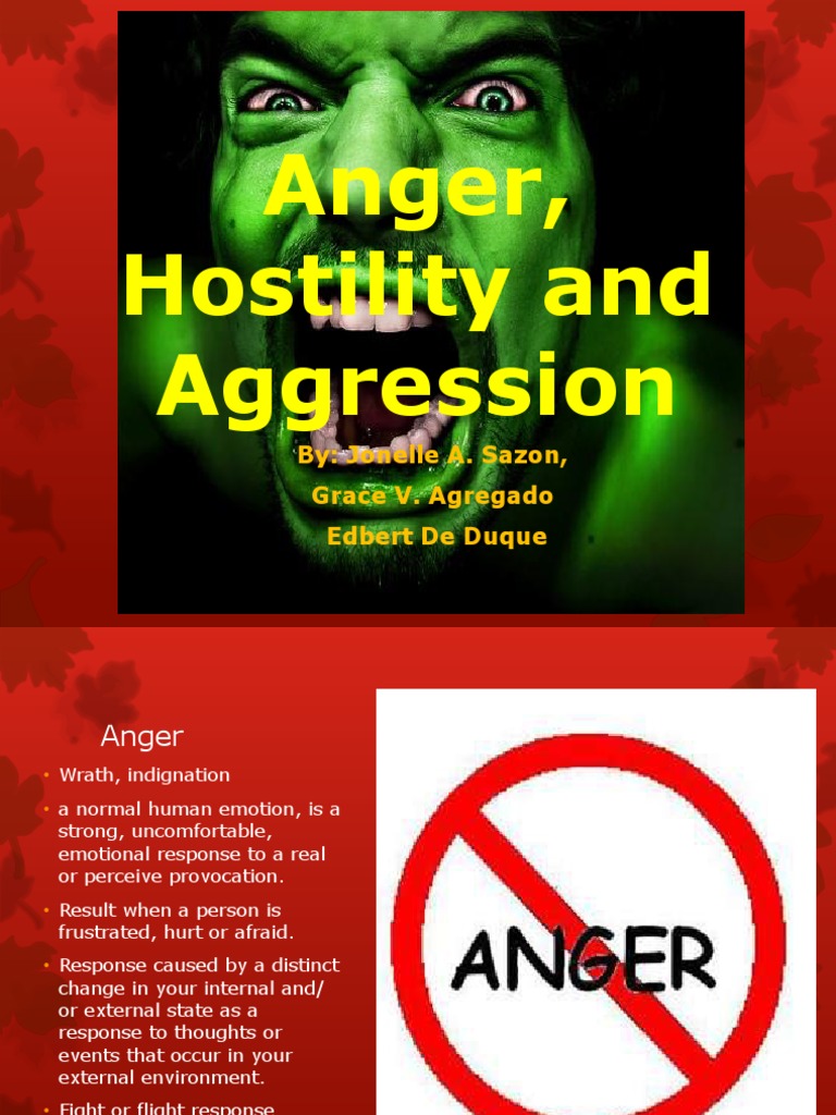 Anger, Hostility and Aggression | Anger | Aggression
