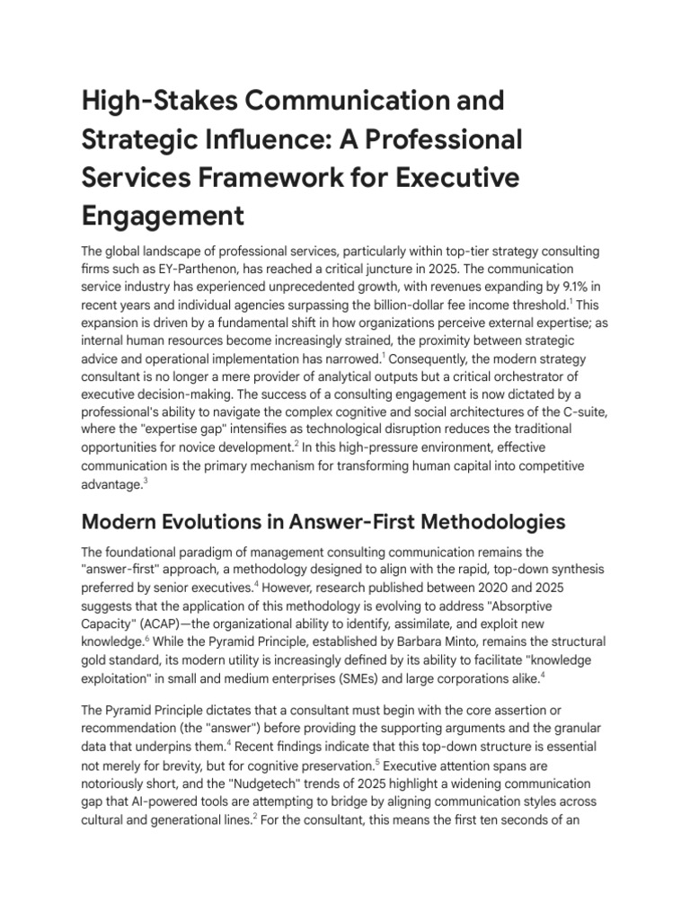Strategy Consulting Communication Best Practices | PDF
