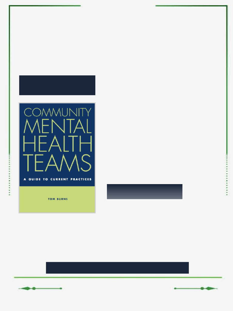Community Mental Health Teams Oxford Medical Publications 1st Edition ...