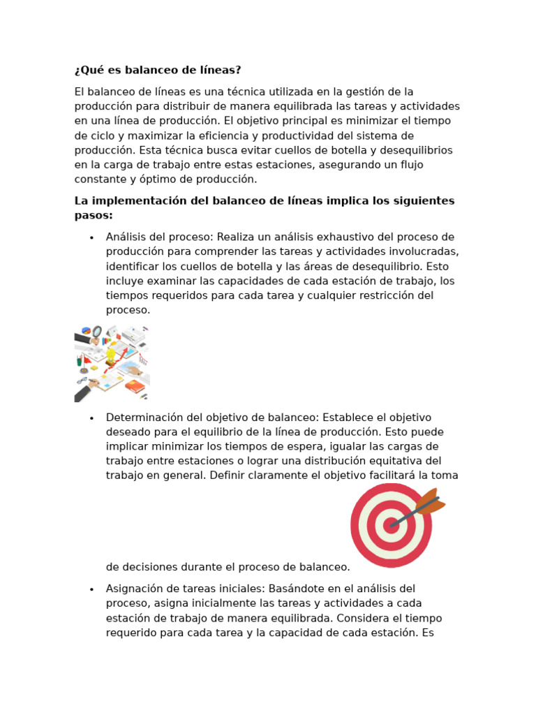 Balanceo de líneas en producción eficiente | PDF | Software | Business