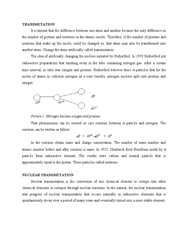 Transmutation | PDF | Nuclear Physics | Neutron