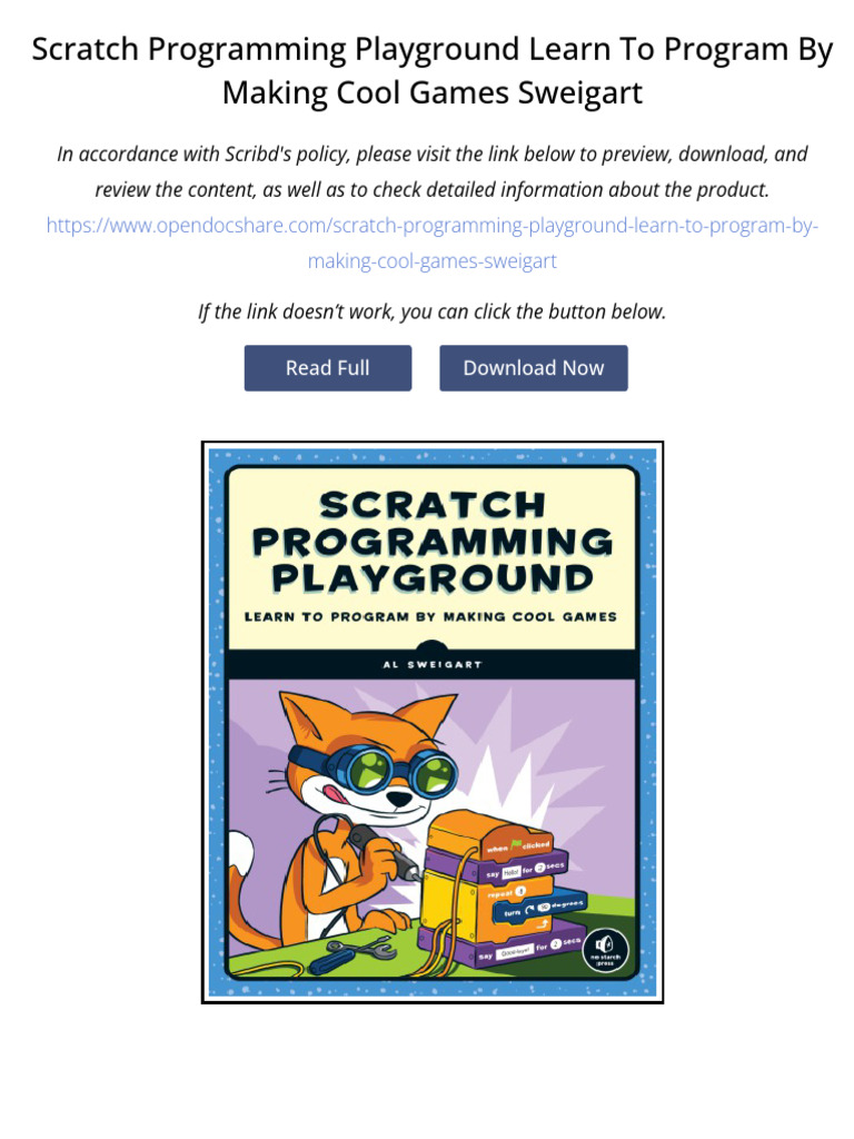 Scratch programming playground learn to program by making cool games ...